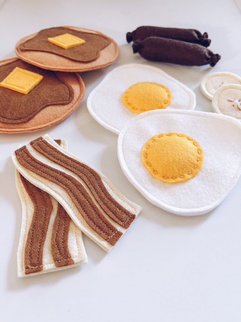 Felt Breakfast Food Play Food Set Felt Food for Kids - Etsy