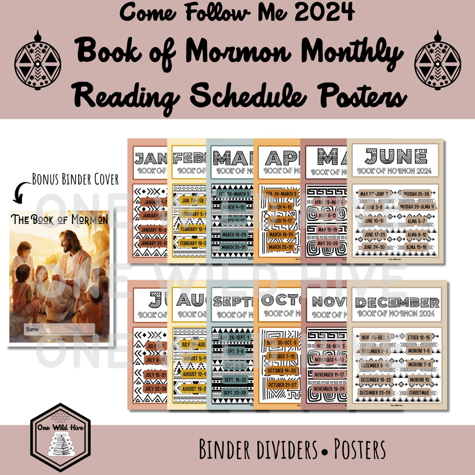 Come Follow Me 2024 Posters Book of Mormon Binder Dividers, LDS ...