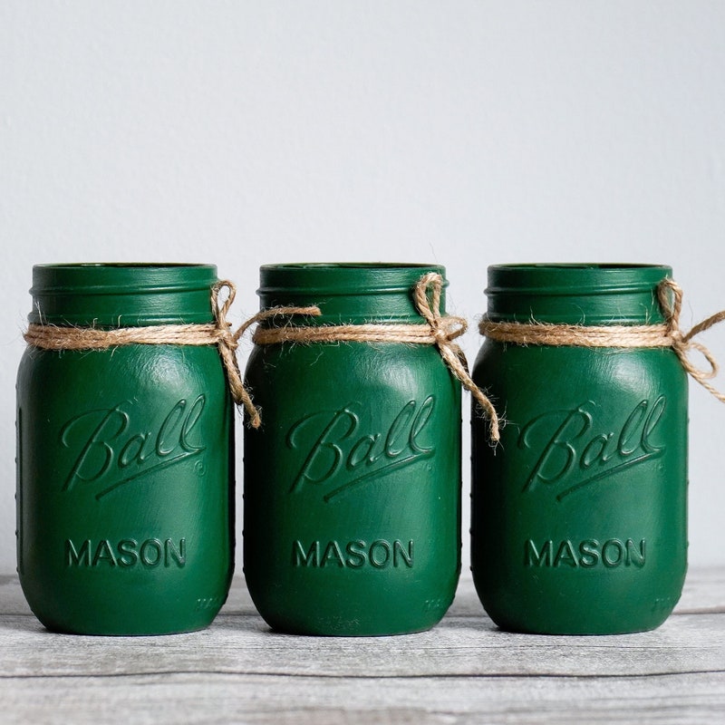 Green Mason Jar - Etsy