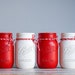 Red & White Holiday Mason Jar Set - Etsy