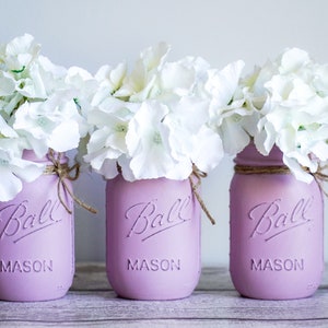 Lavender Purple Mason Jar Set - Etsy