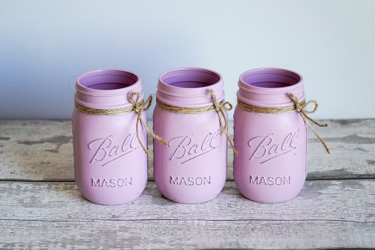 Lavender Purple Mason Jar Set - Etsy