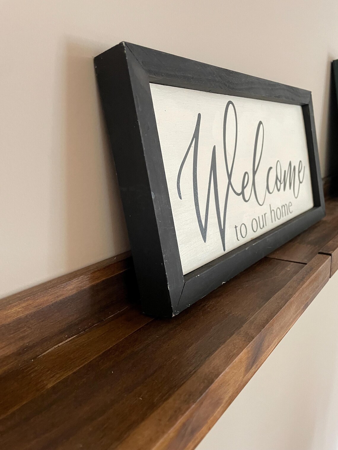 Welcome White Wooden Sign - Etsy
