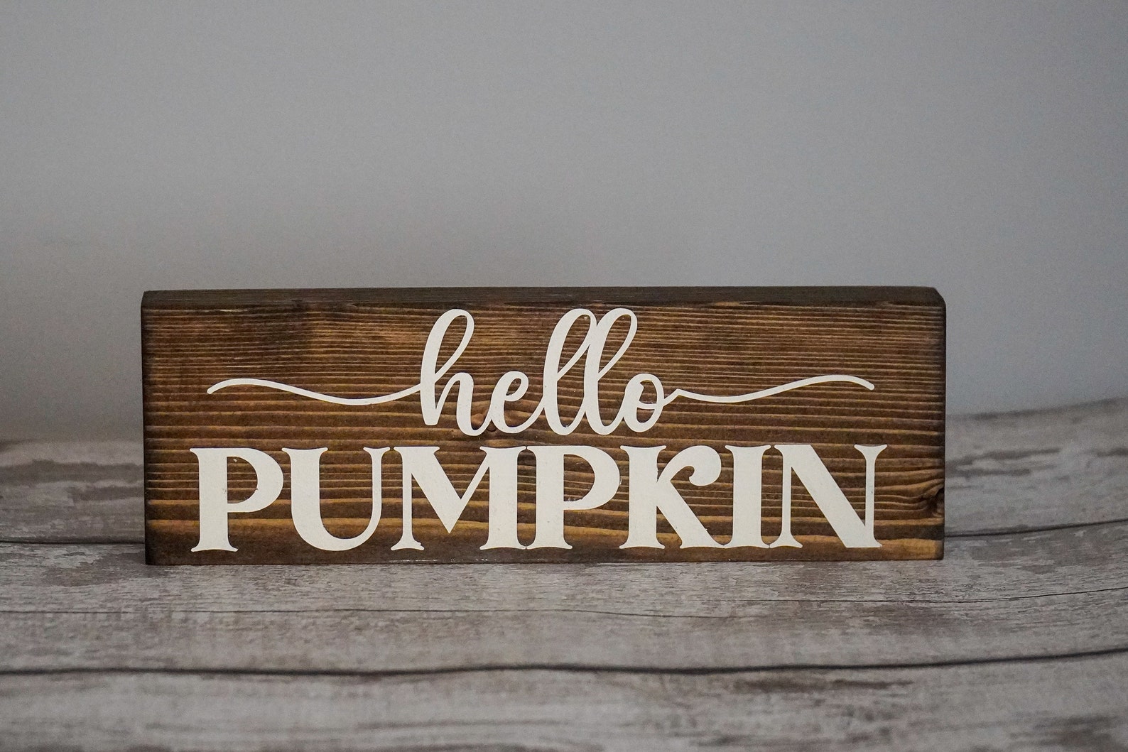 Hello Pumpkin Wooden Sign - Etsy