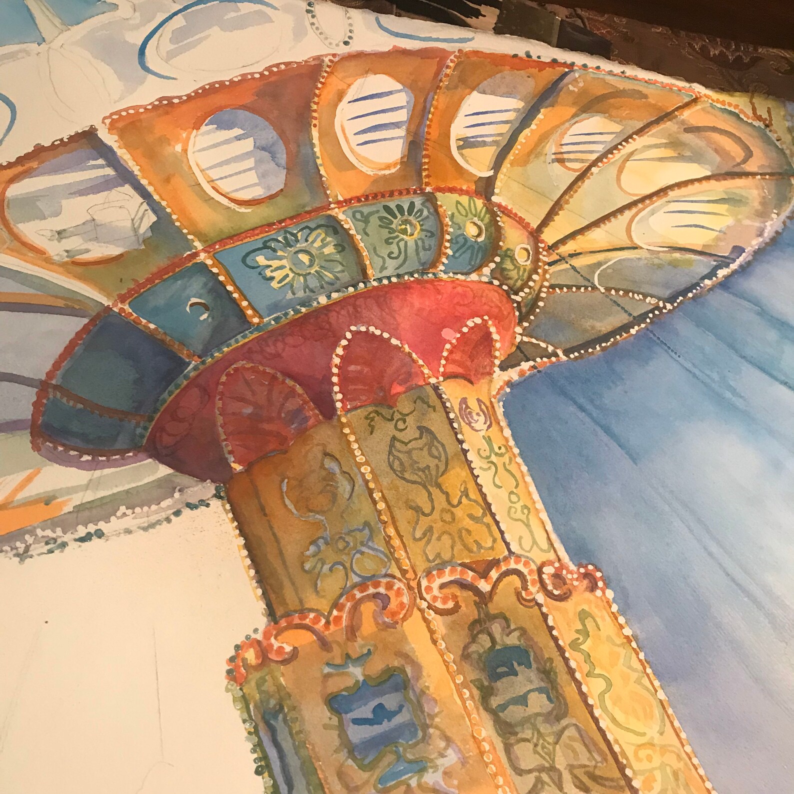 Prints Watercolor Carnival Rides - Etsy