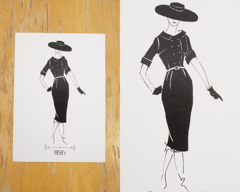 50's 'betty' Vintage Fashion Postcard Artist - Etsy