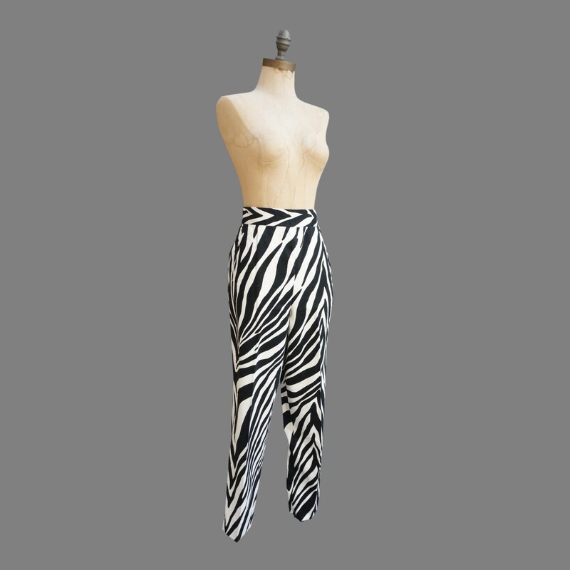 Zebra Print Pants - Etsy