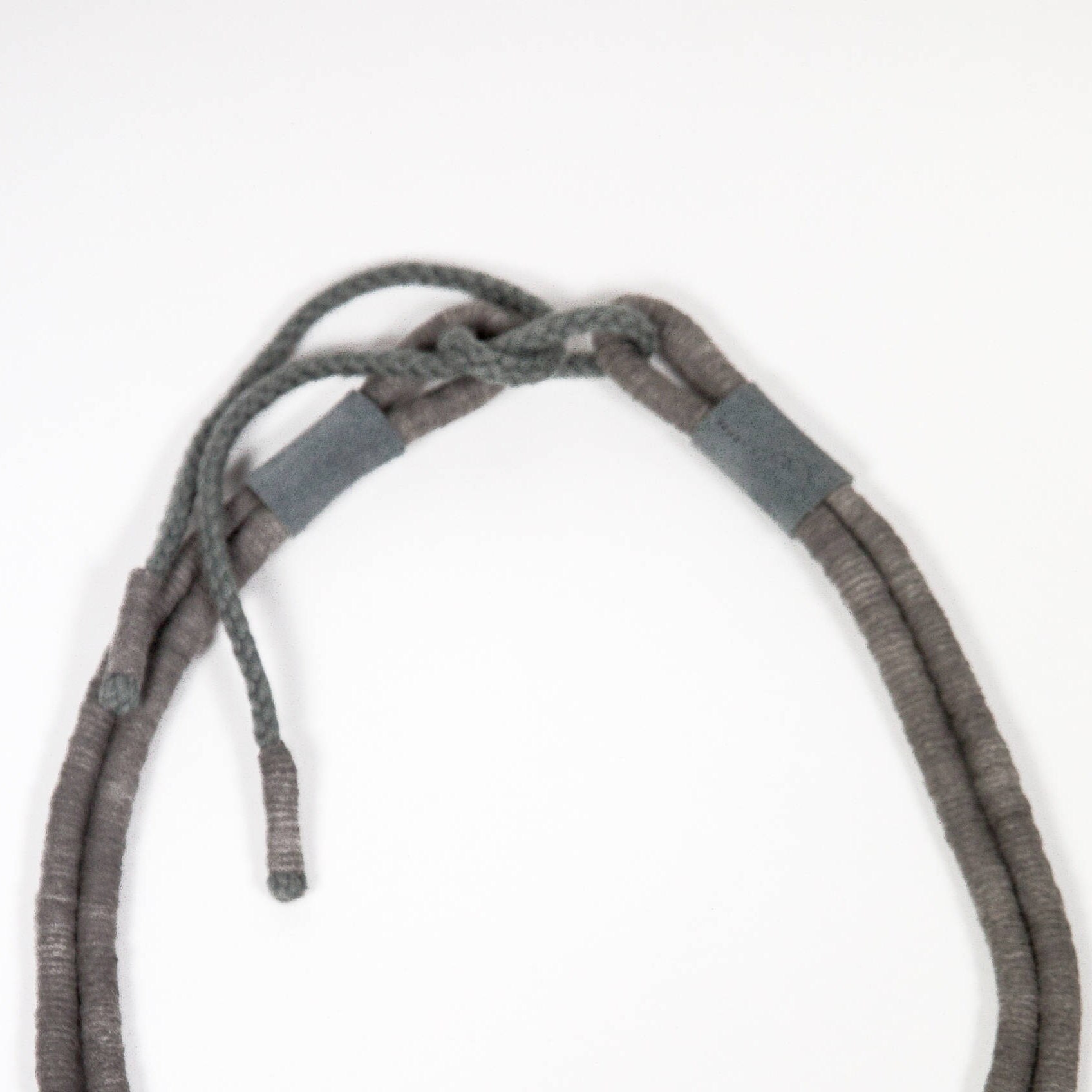 Grey and Yellow Striped Cotton Wrapped Cord Necklace - Etsy