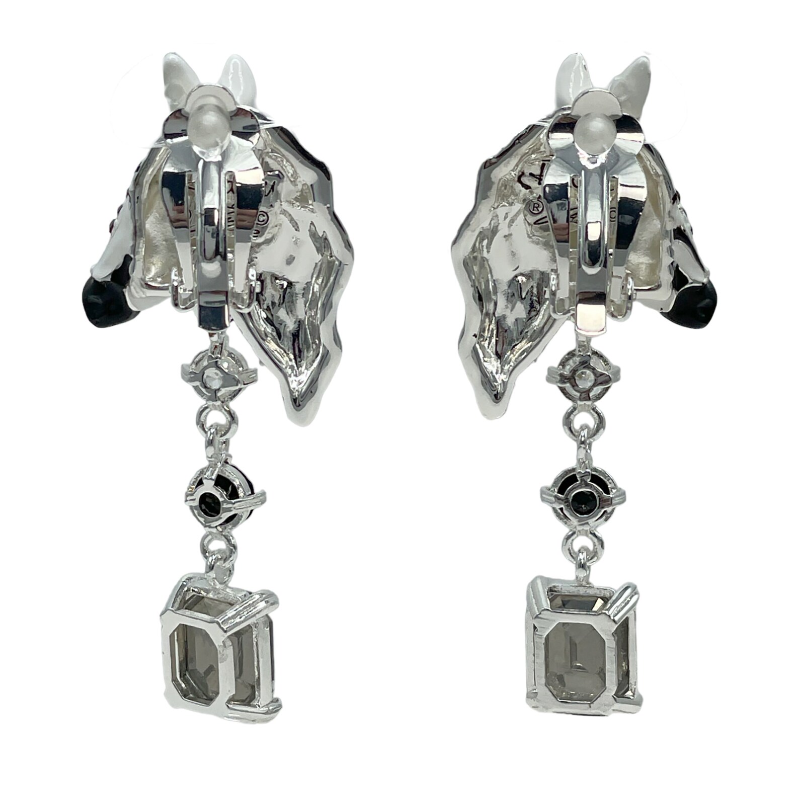 Ritzy Couture Deluxe Wild Zebra Animal Print Statement Earrings Fine ...