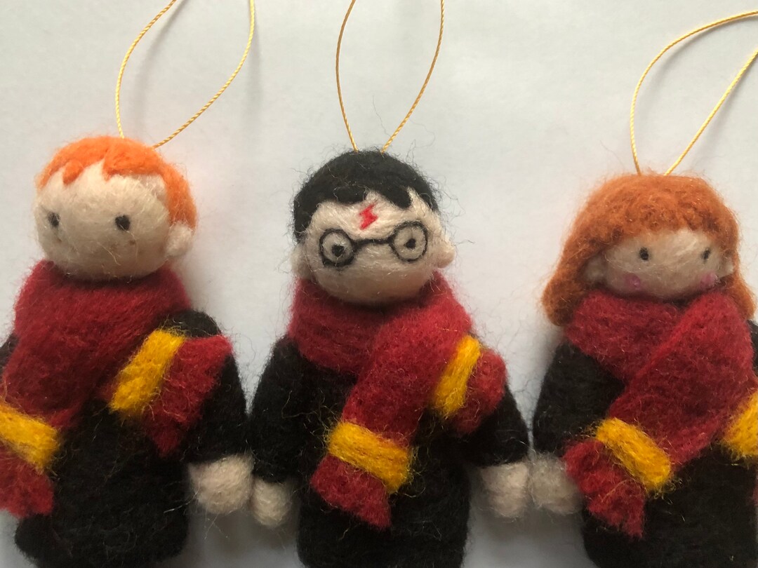 Harry Potter Needle Felted Ornaments - Etsy