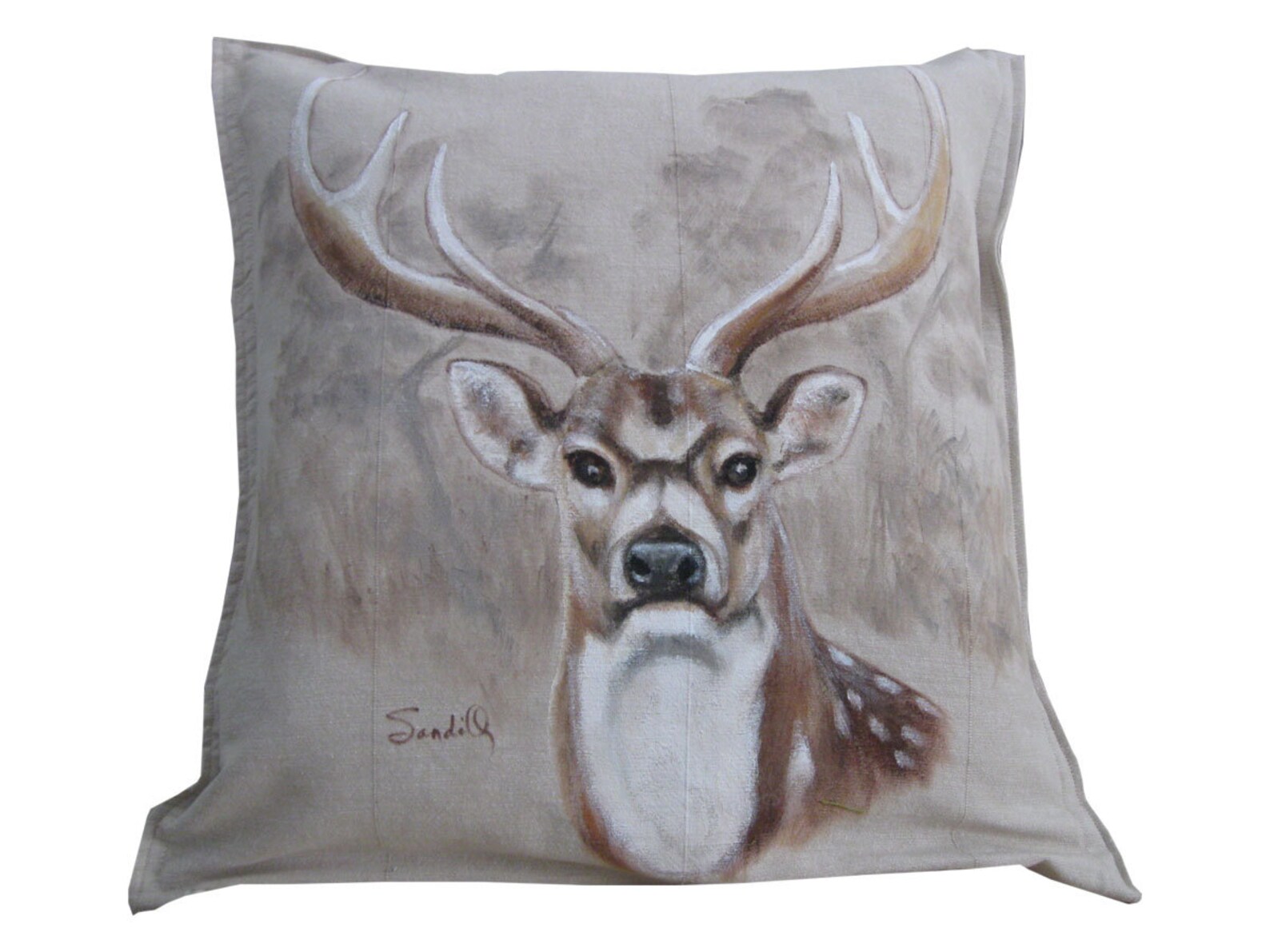 AXIS DEER HEAD Pillow Decorative Deer Toss Pillow Cover - Etsy