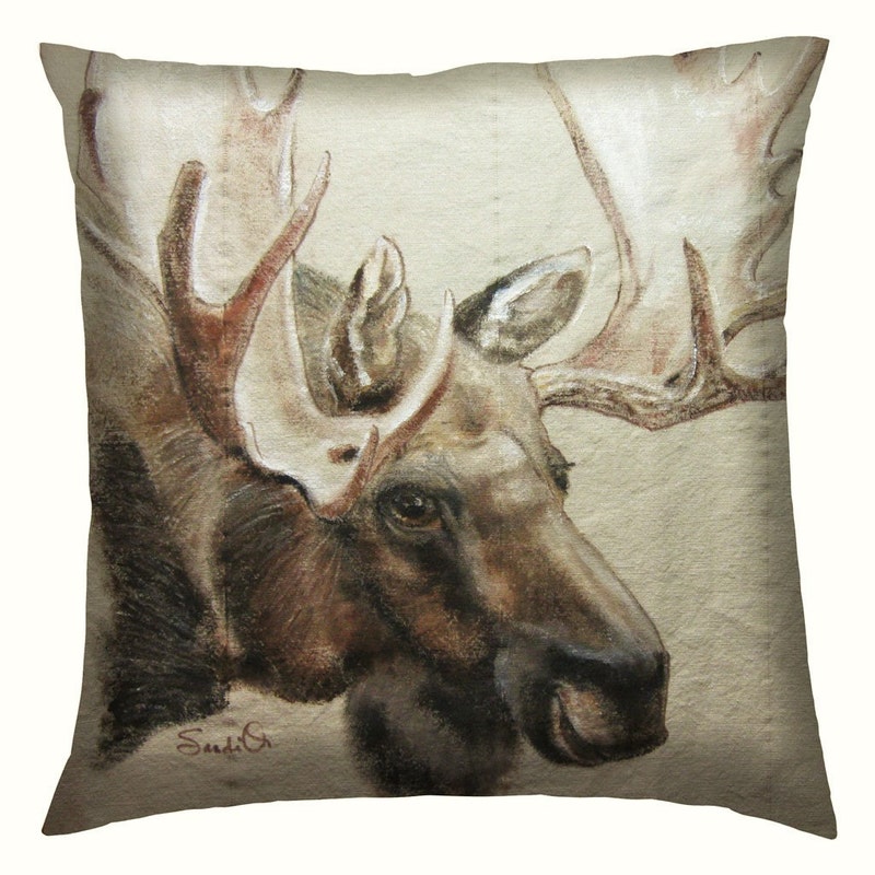 Moose Pillow - Etsy