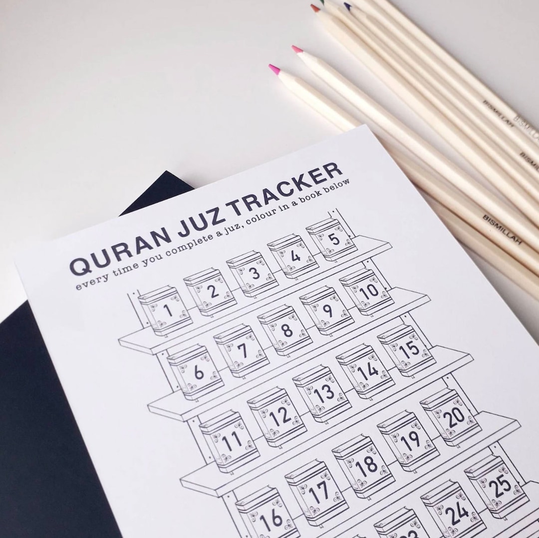 Quran Juz - Printable Tracker for Ramadan (islamic Gifts) - Etsy