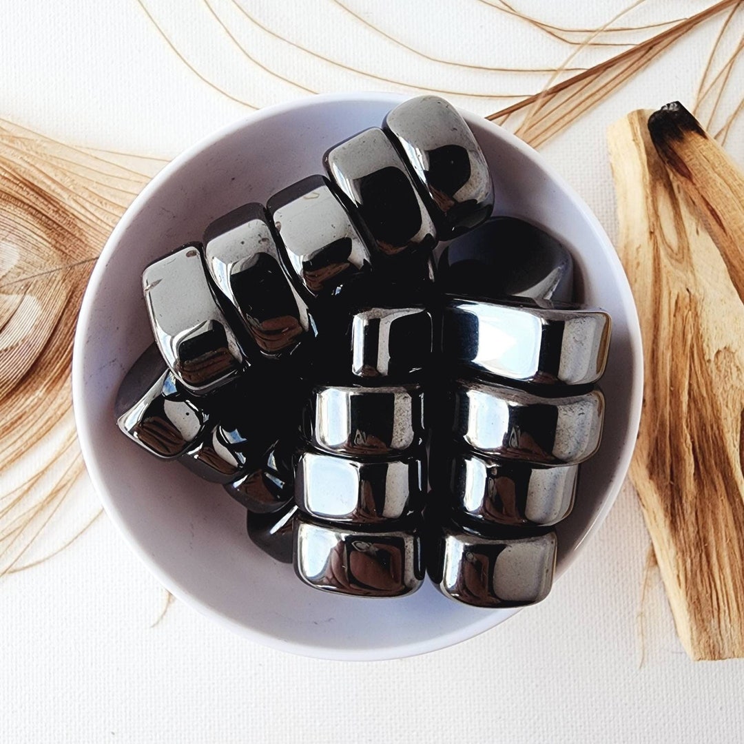 MAGNETIC HEMATITE Tumbled Metallic Crystal Gemstone Reiki Healing Root ...