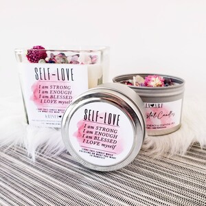 SELF-LOVE Candle for Self Care. Candle for Well Being, Positive Energy ...