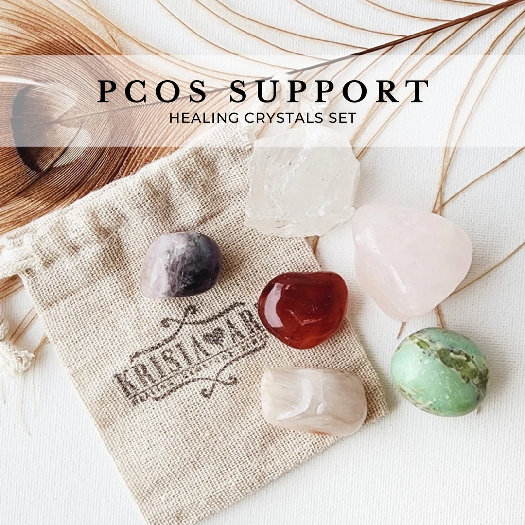 PCOS SUPPORT Crystals Set for Comfort Balance and Healing, Pregnancy ...