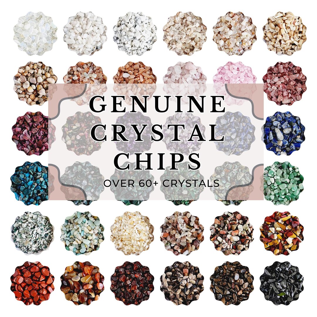 1 Oz CRYSTAL CHIPS Genuine Tumbled No Hole Polished Stones for DIY ...
