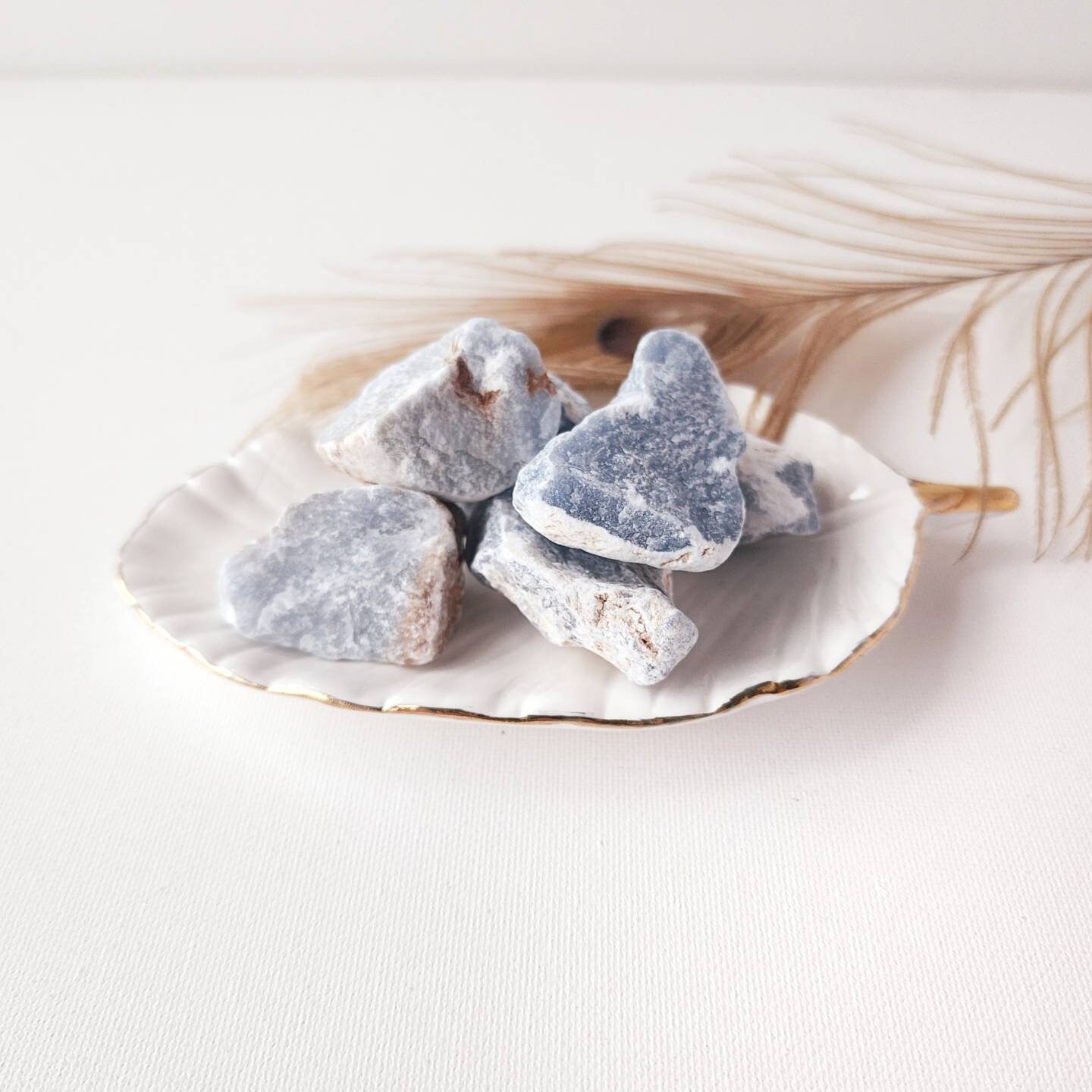 ANGELITE Raw Crystal Blue Angel Stone Gemstone for Reiki - Etsy