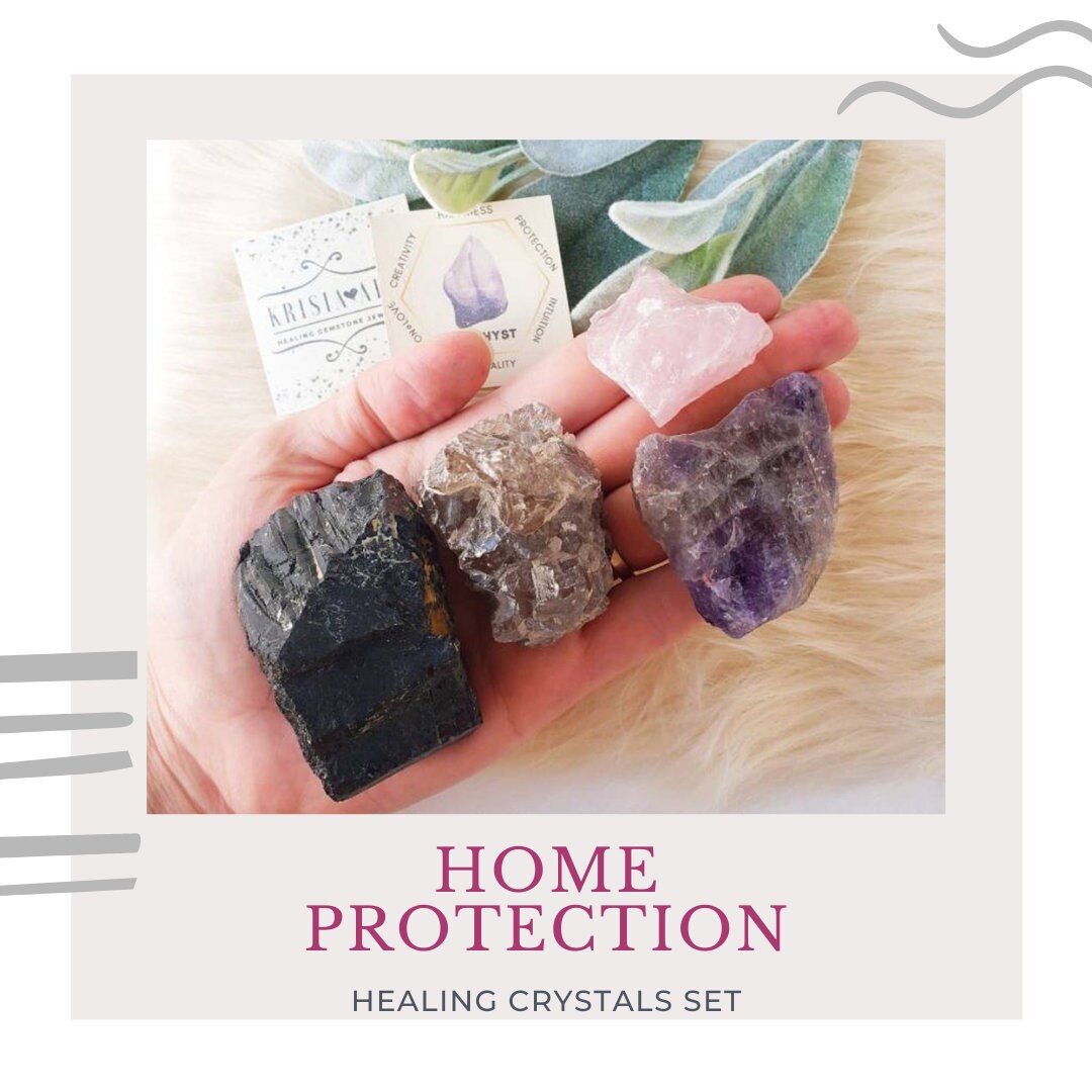 HOME PROTECTION Crystal Set for Negative Energy Removal | Etsy