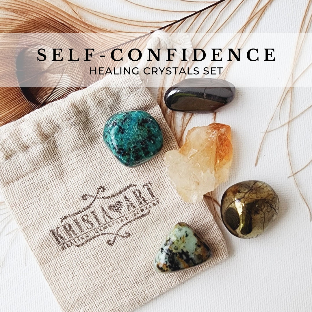 SELF-CONFIDENCE Crystals Set for Strength Courage and Belief in ...