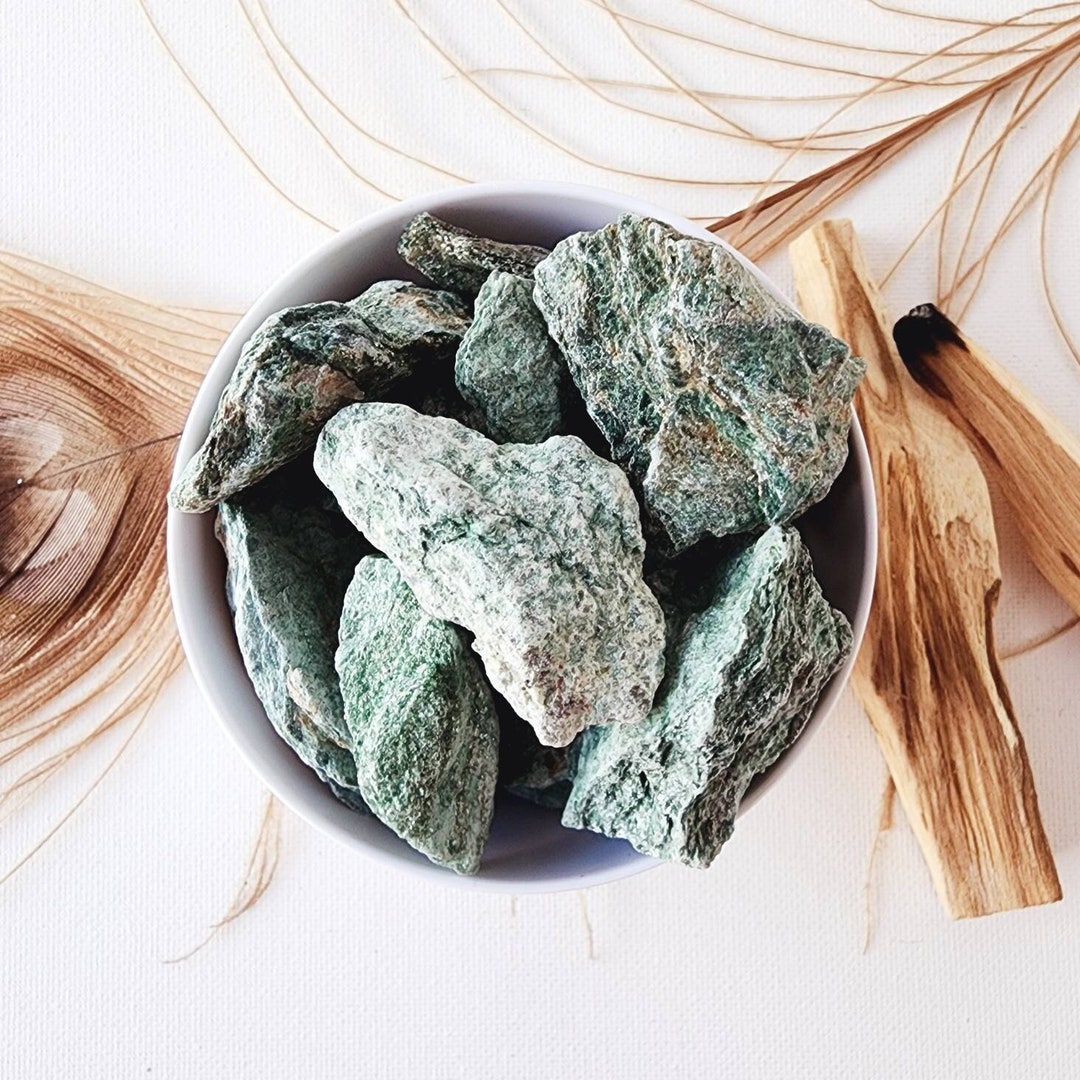 Raw FUCHSITE Rough Crystal Green Fuchsite Stone Semi Precious Gemstone ...