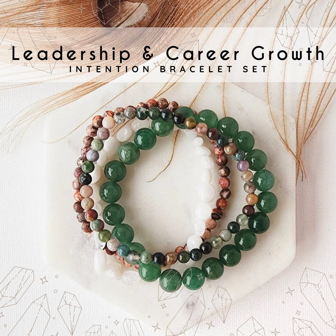 LEADERSHIP & CAREER Growth Bracelet Set for Promotion, Dream Job ...