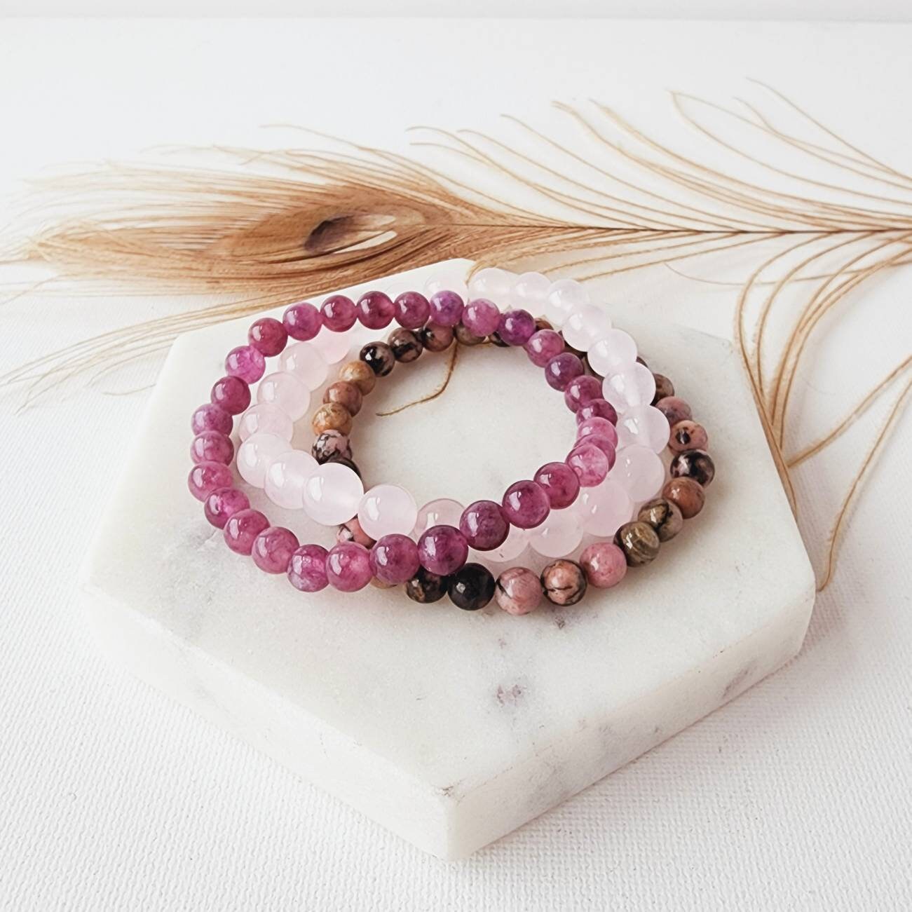 SELF-LOVE Bracelet Set for Self Care Well Being Positive | Etsy