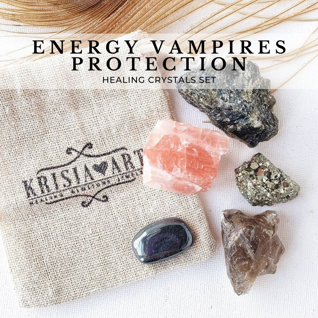 ENERGY VAMPIRE Protection Crystals for Negative Energy Cleansing and ...