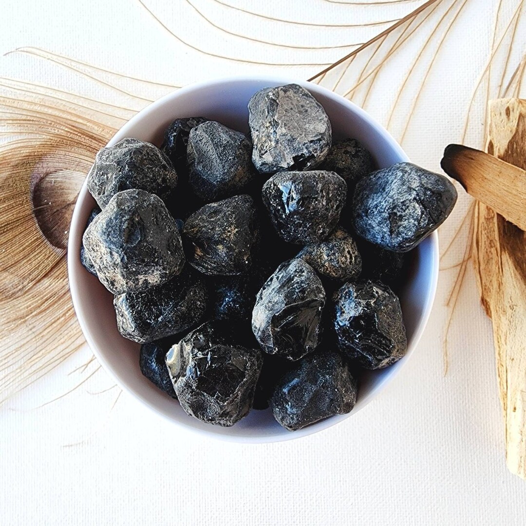 Raw APACHE TEARS Rough Crystal Black Apache Tears Stone Obsidian Semi ...