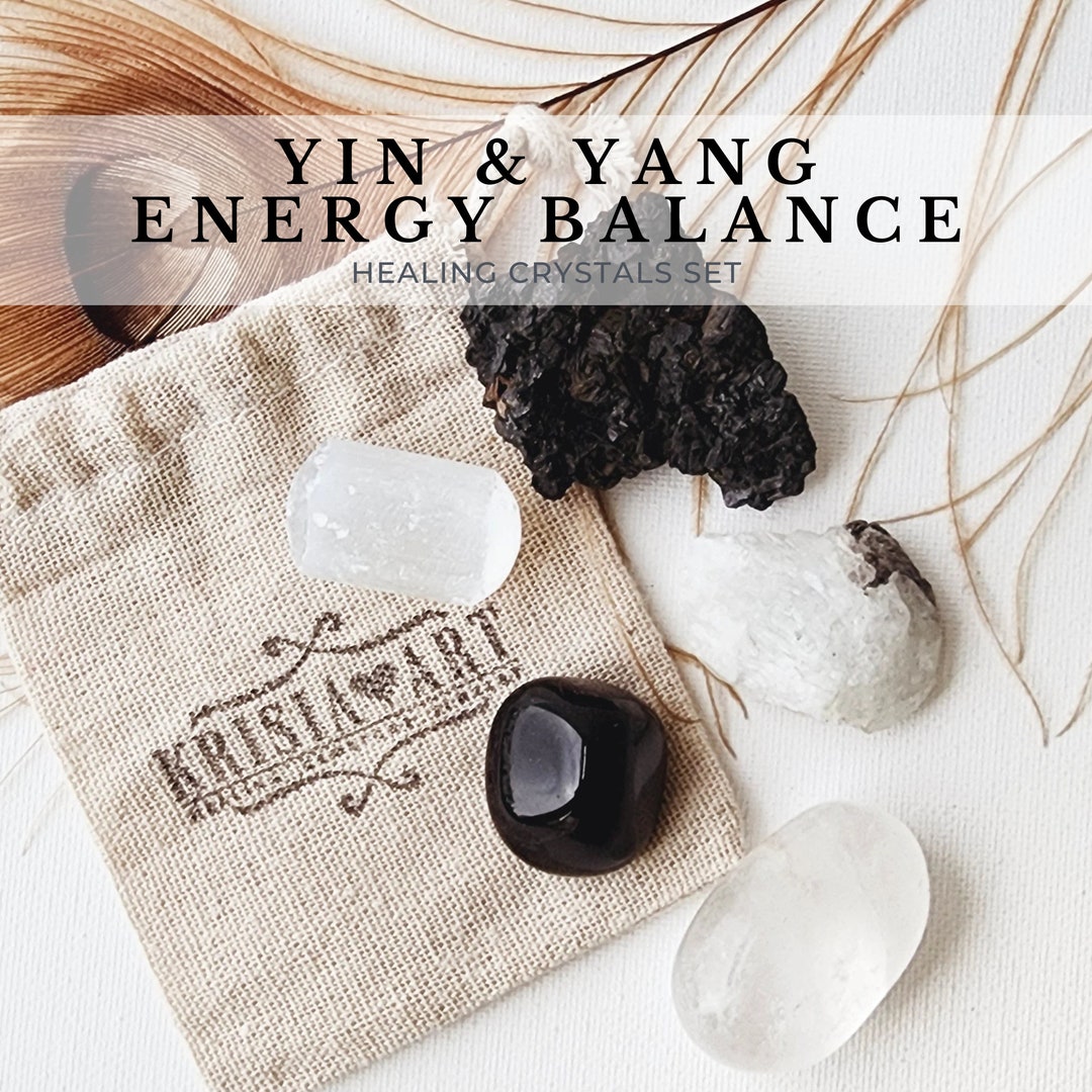 YIN & YANG Crystals Set for Energy Balance Feminine and Masculine ...