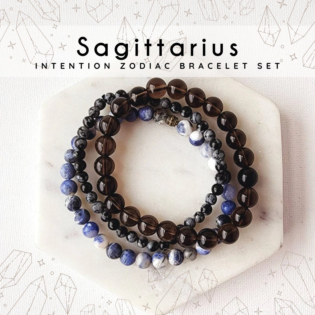 SAGITTARIUS Zodiac Bracelet Set, Astrology Bracelets Horoscope Zodiac ...