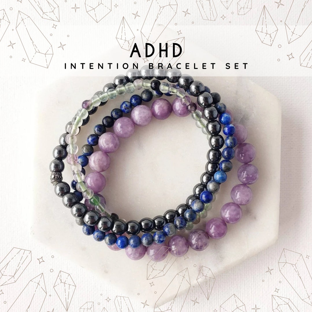 ADHD Bracelet Set for Calming, Relief, Attention Deficit, Hyperactivity ...
