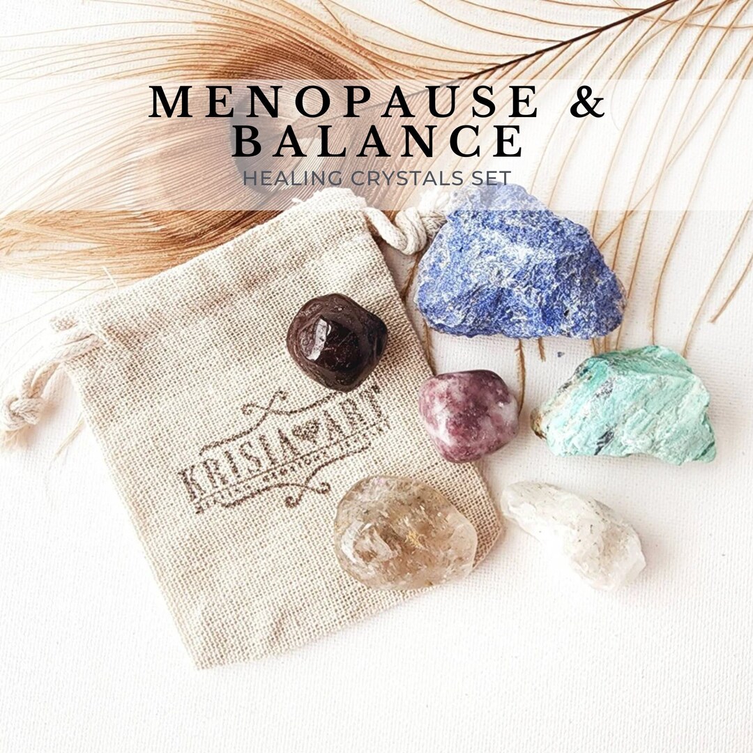 MENOPAUSE & BALANCE Crystal Set for Hormone Balancing Menopause Relief ...