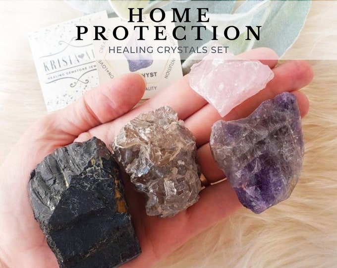 HOME PROTECTION Crystal Set for Negative Energy Removal, Cleansing ...