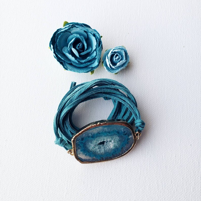 Boho Wrap Bracelet Turquoise Wrap Bracelet Agate Wrap - Etsy