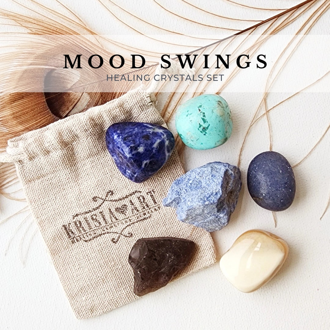 MOOD SWINGS Crystal Set for Calming Stress Balance Emotional Stability ...