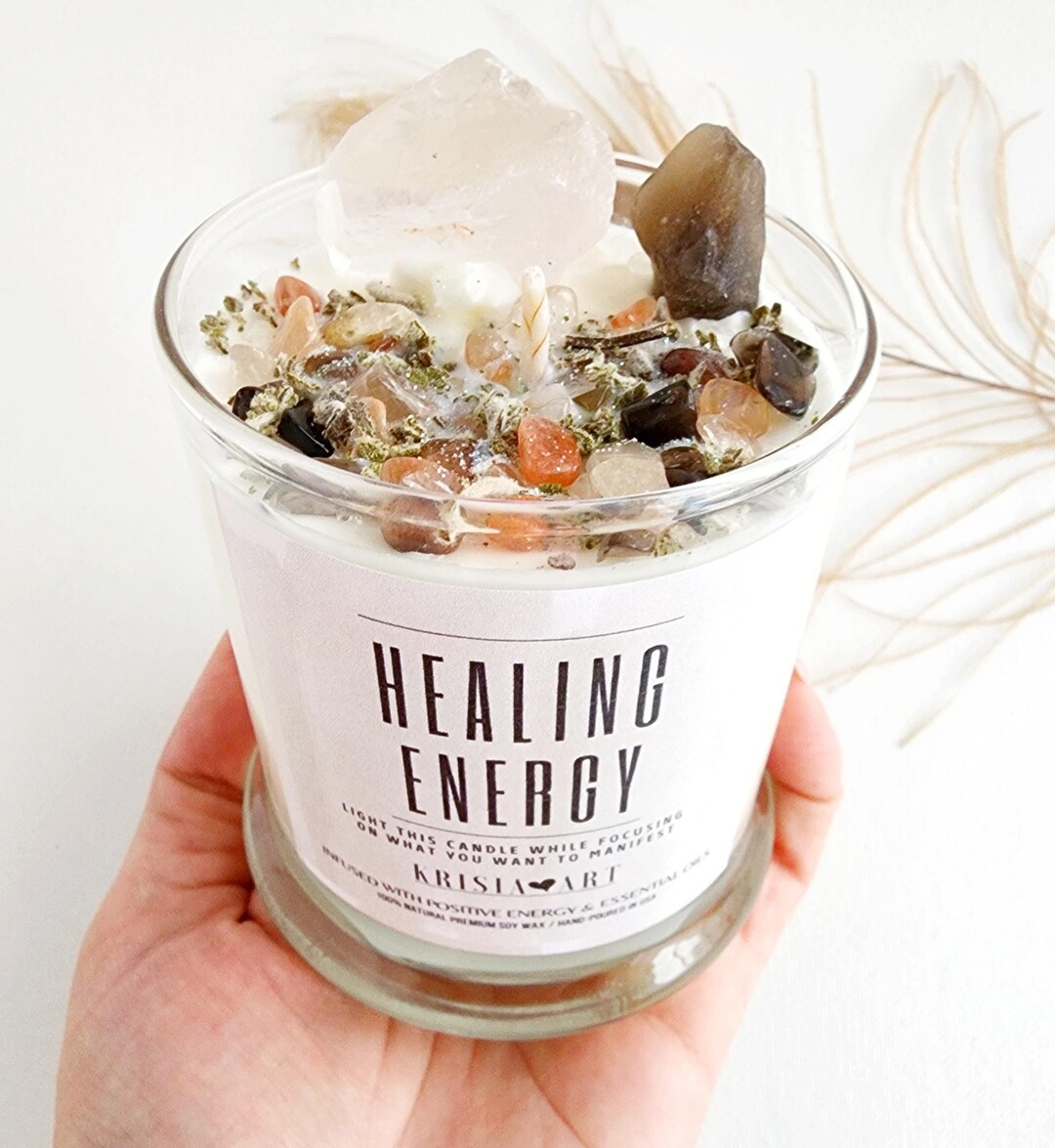 HEALING ENERGY Candle for Purification & Negative Energy Cleansing ...