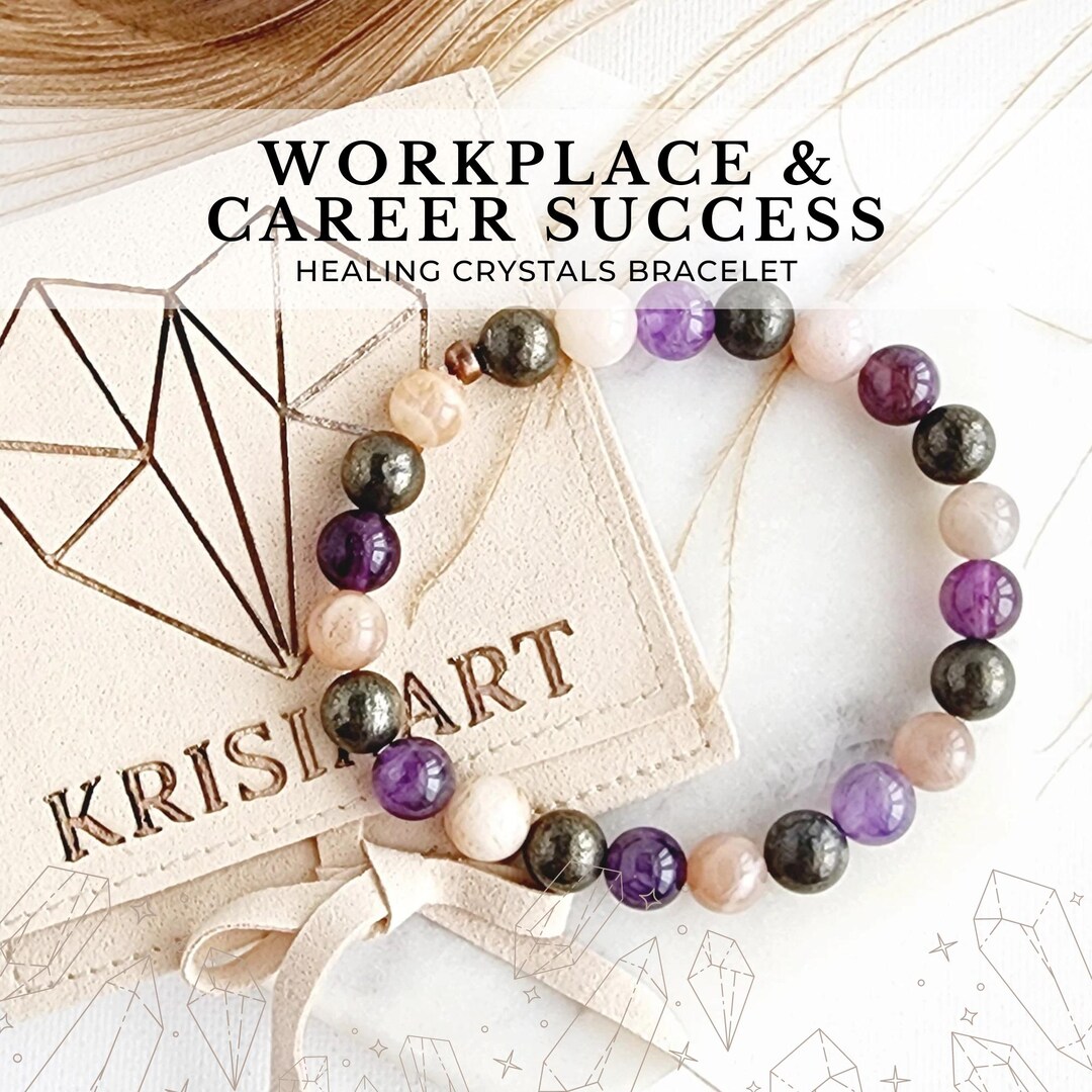 8mm CAREER SUCCESS & Workplace Bracelet for Promotion Abundance Dream ...