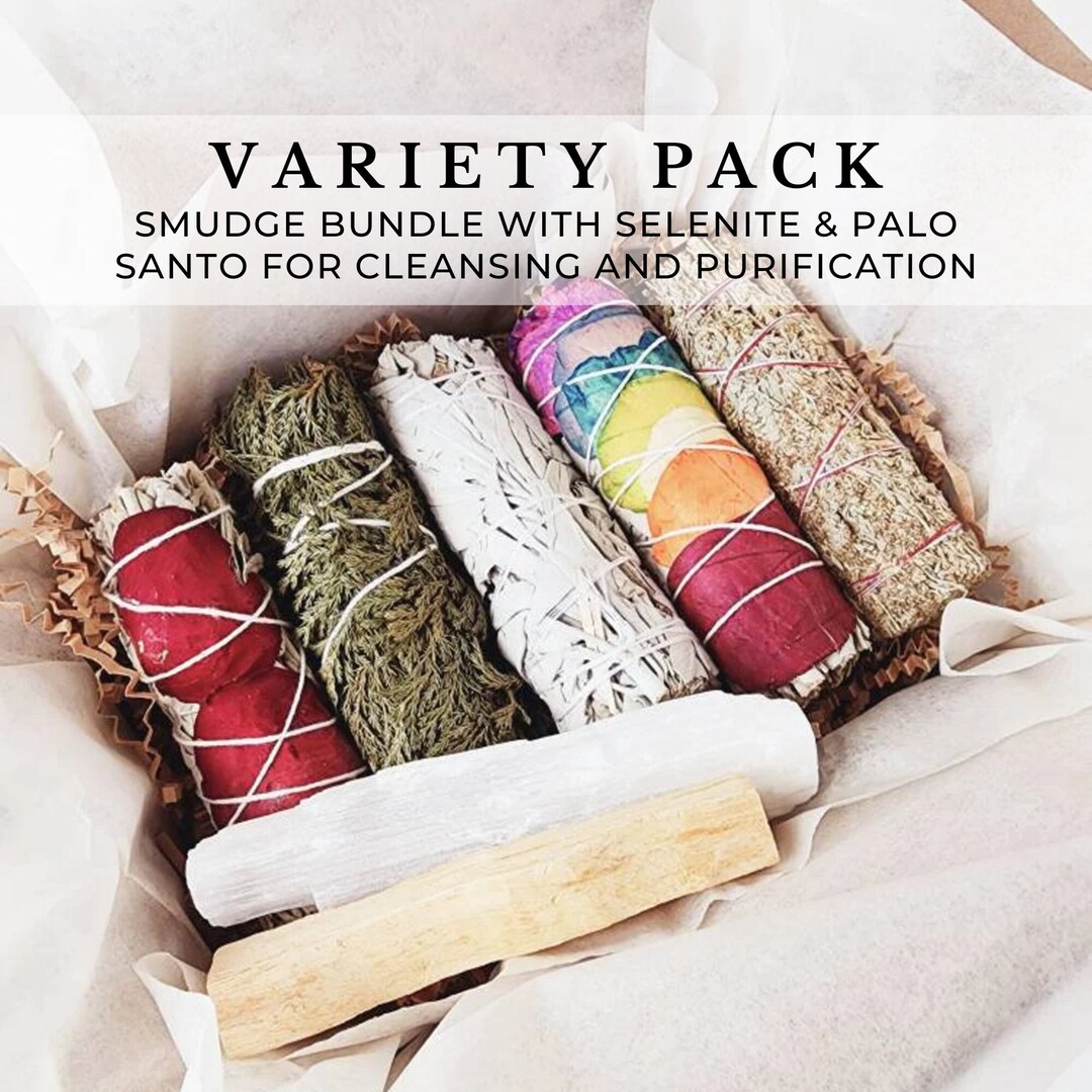 VARIETY PACK 5x Smudge Sticks Bundle Kit for Purification, Cleansing ...
