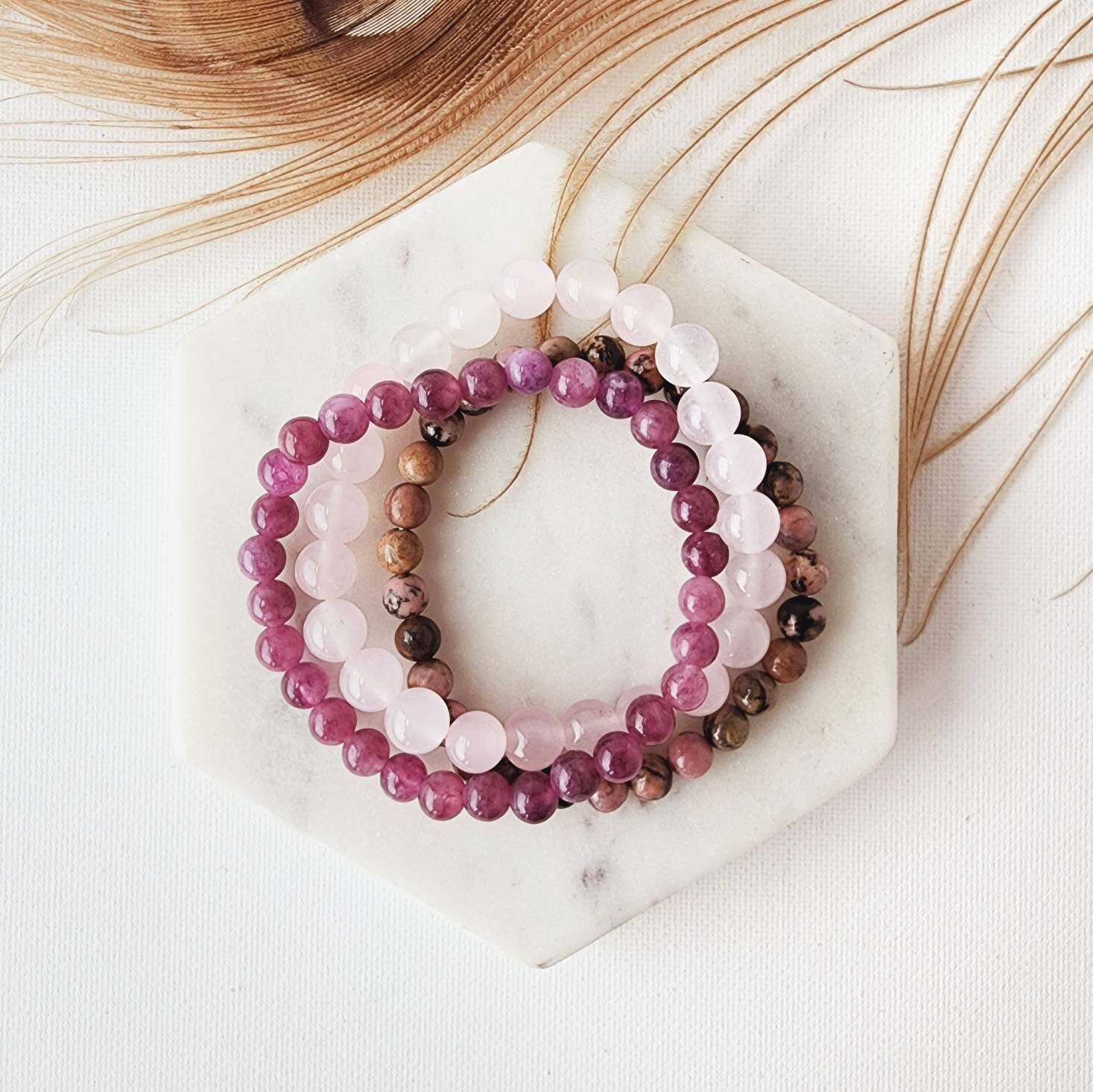 SELF-LOVE Bracelet Set for Self Care Well Being Positive | Etsy