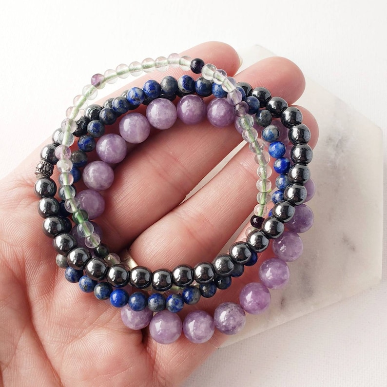 ADHD Bracelet Set for Calming Relief Attention Deficit - Etsy