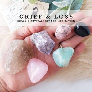 Crystals for GRIEF and LOSS Crystal Set for Breakup Gift Healing ...