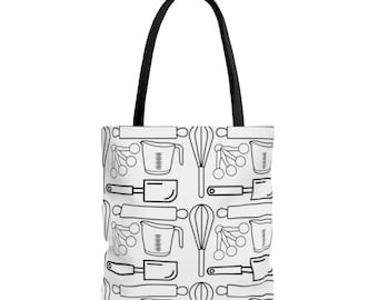 Let's Dough This Tote Bag Cooking Utensils Tote Baking Utensils Tote ...