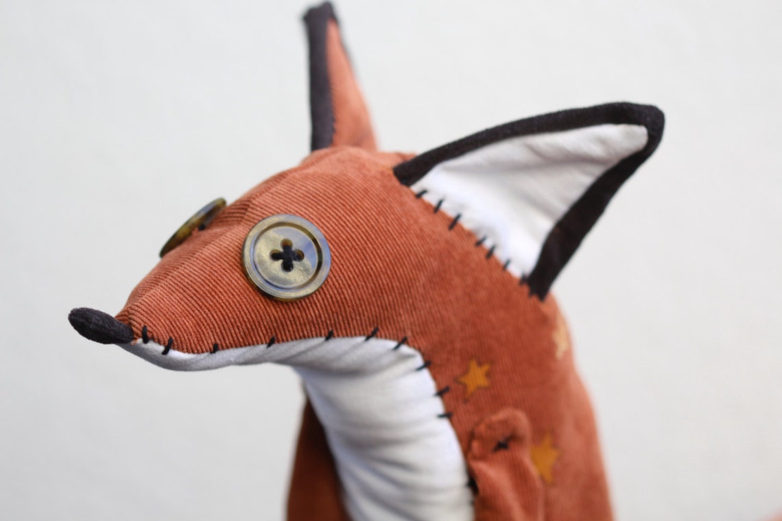 Pattern Fox Plush Toy - Etsy