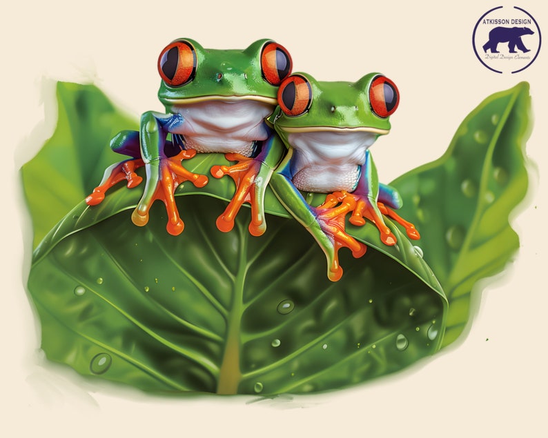 Frog Clipart Red-eyed Tree Frog Artistic PNG Tree Frogs SVG Vector ...