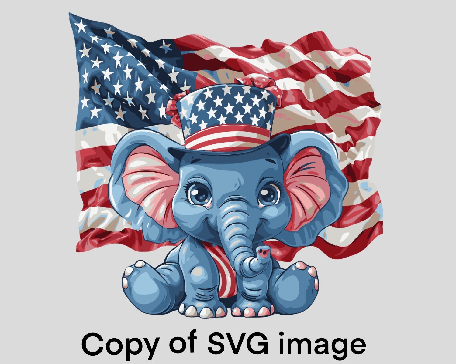 4th of July Political Cartoons Elephant Clipart Cute Donkey SVG Bald ...