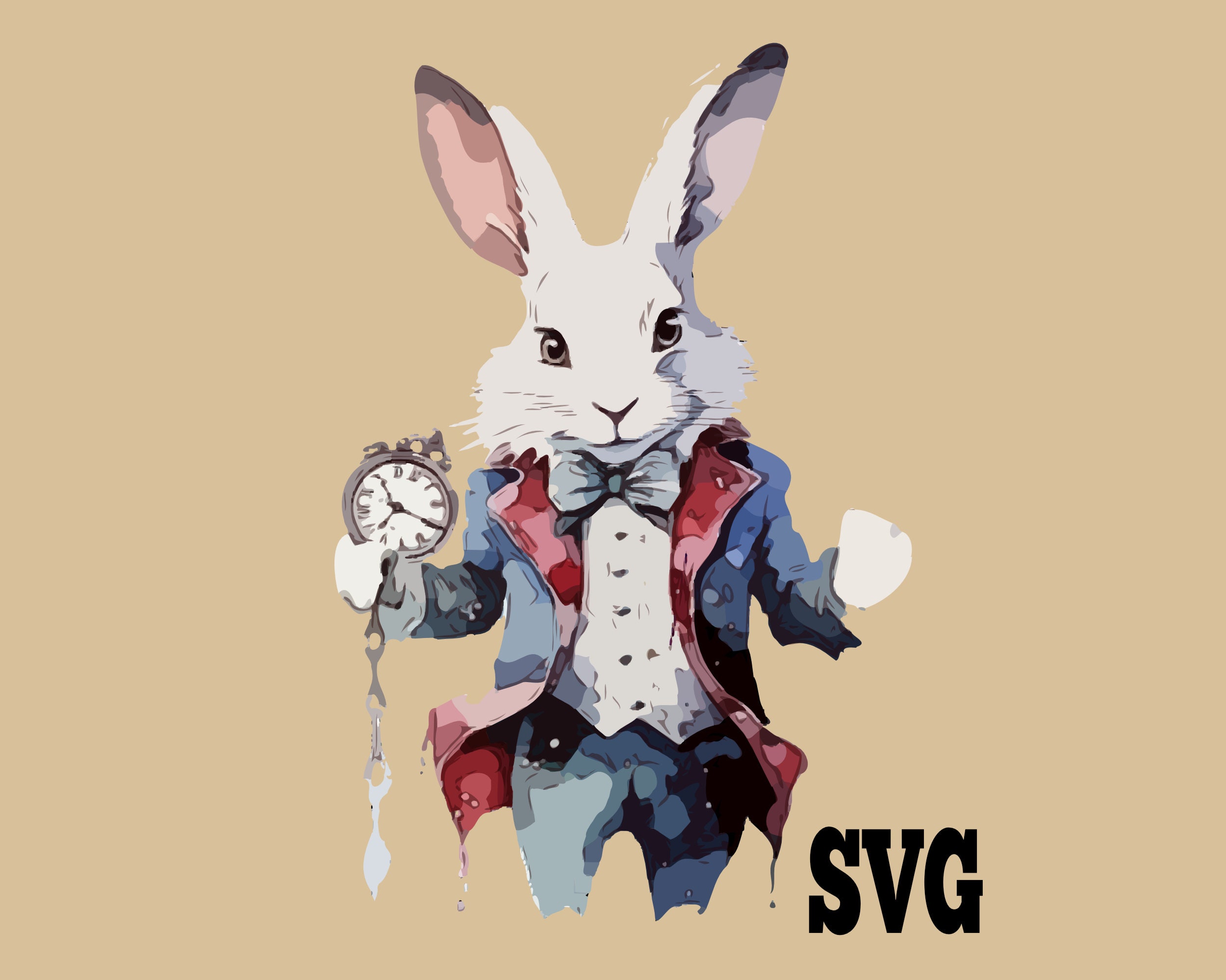 PNG, SVG White Rabbit, Vtuber Asset, Alice in Wonderland, All on ...