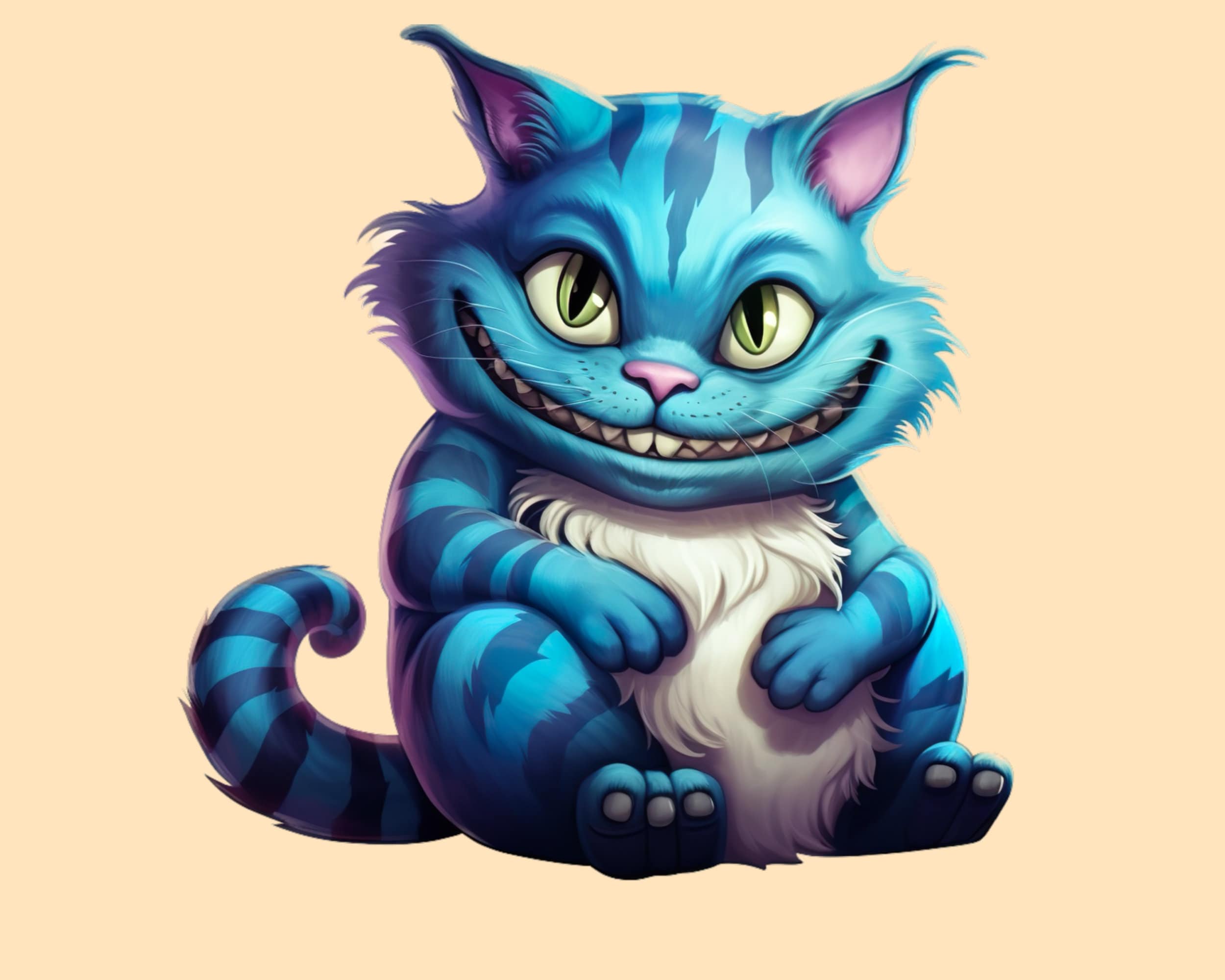 PNG Cheshire Cat, Set of 4 Individual Elements on a Transparent ...