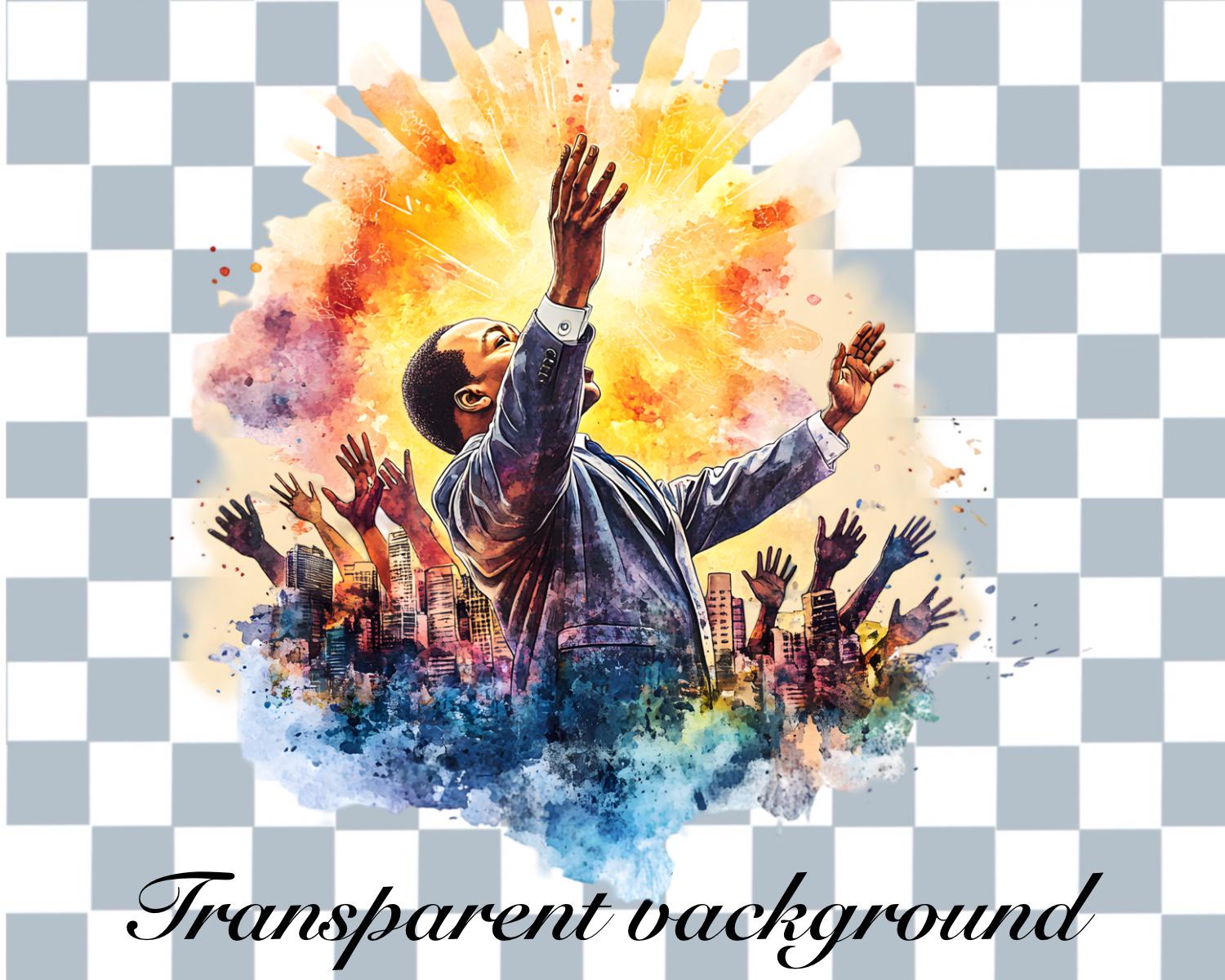 Martin Luther King Day Clipart PNG Sublimation Design Black History ...