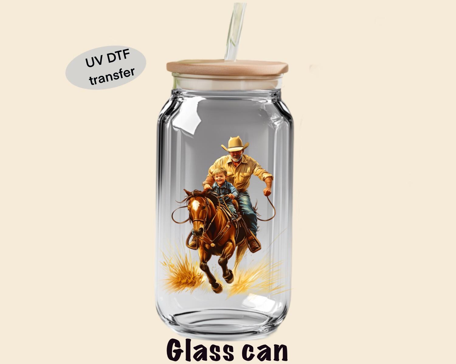 Cowboy Dad Riding Horse With Son PNG Sublimation Graphic Fathers Day ...